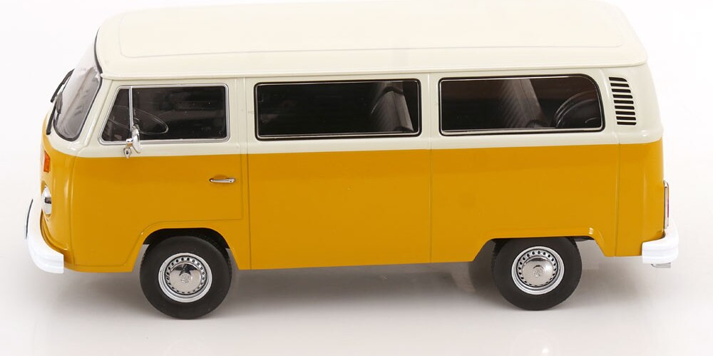 1972 VW Bus T2b yellow/white in 1:18 scale by KK Diecast