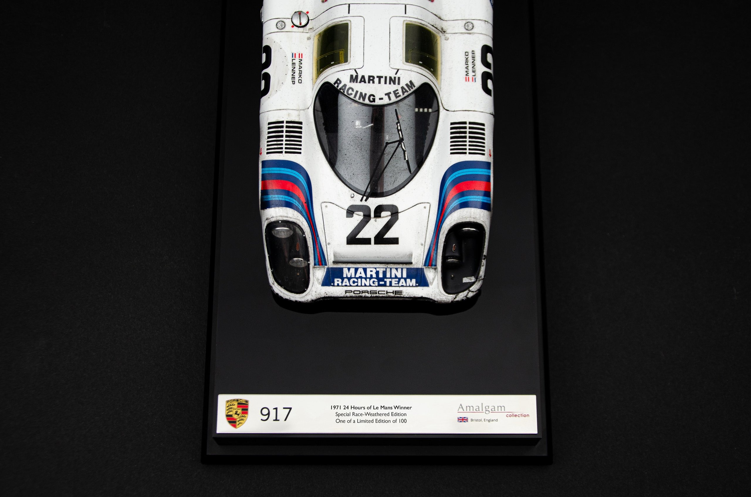 1971 PORSCHE 917 KH LE MANS WINNER MARTINI LIVERY RACE WEATHERED in 1: ...